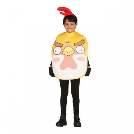 DISFRAZ POLLITO ENFADADO AMARILLO ANGRY BIRDS TALLA 5-6 AÑOS